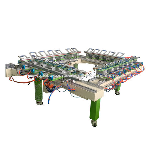 Pneumatic screen stretching machine, High tension turbine rod screen ...