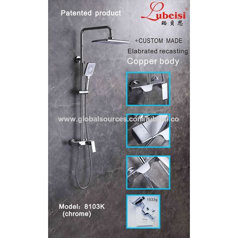Buy Wholesale China Copper Shower Mixer Sets With 3 Functions & Copper ...