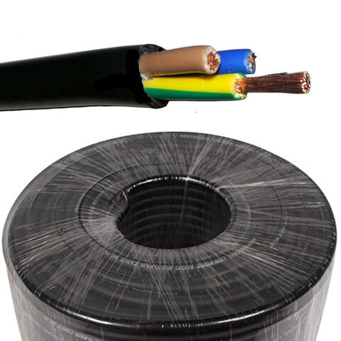 3 Core Round Mains Power Electric Cable 3183Y 300/500V Black 15A 13A 6A ...