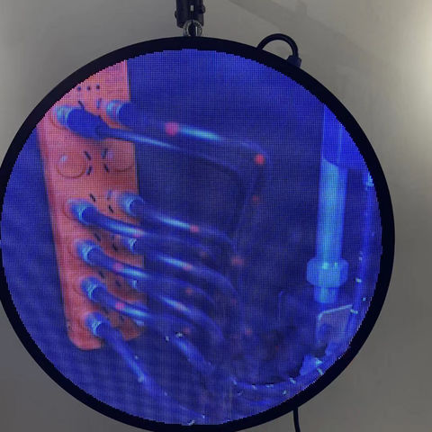 Buy Wholesale China Indoor P2.5 Round Shaped Led Logo Sign Rolling Food ...