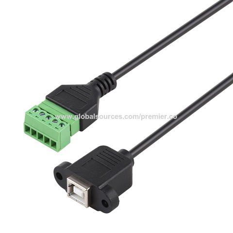 USB 2.0 Type B Screw Terminal Block Cable, usb B screw terminal Type-B ...