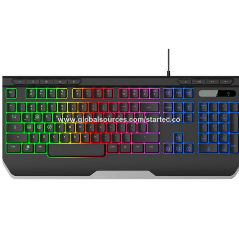 RGB Membrane Keyboard with custom software, Metal Decorative strip ...