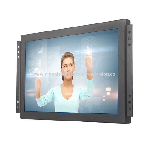 19-inch metal cabinet capacitive touch panel LED Monitor display with ...