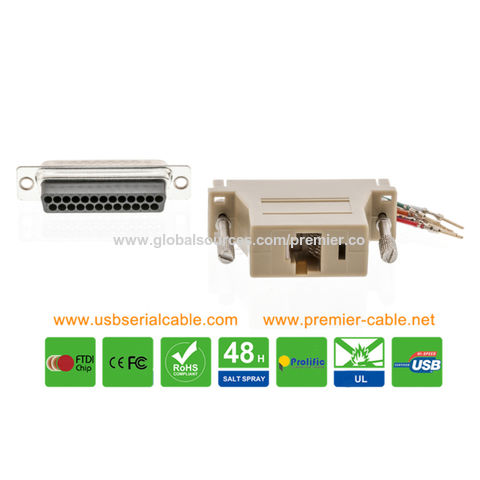 Cisco DB25 to RJ45 Modem Adaptor CAB-5MODCM, RJ45 Terminal DTE Adapter ...