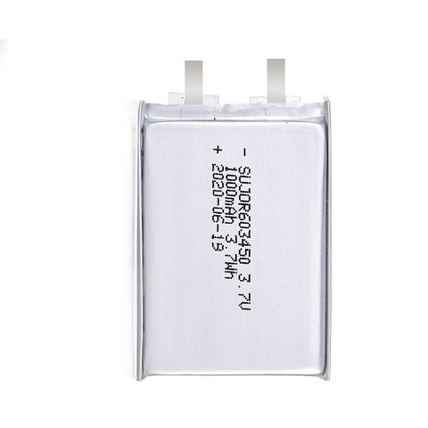 SUJOR ready to ship in stock 603450 battery 3.7V 1000mAh lithium ...