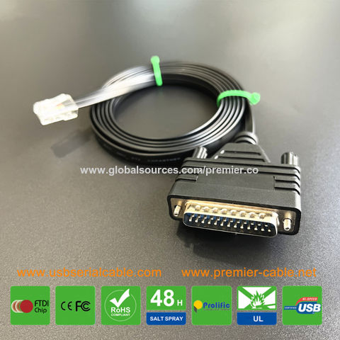 Cisco Modem Console Cable DB25 to RJ45, Modem Console Cable RJ45 to ...