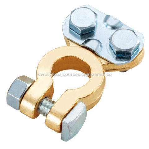 Heavy-duty Universal Zinc Battery Terminal-Brass Plated, Zinc Battery ...