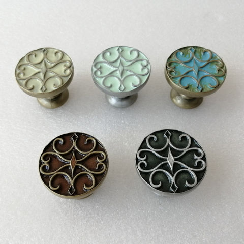 Buy Wholesale China Small Round White Green Amber Grey Enameled Metal ...