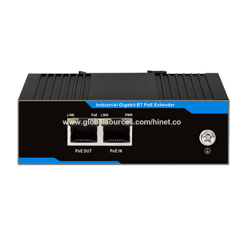 IEEE802.3bt 90W Din Rail Industrial Gigabit PoE+ Extender, 802.3bt PoE ...