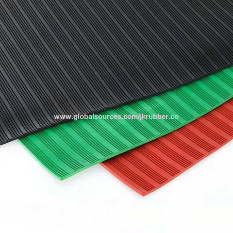 Buy Wholesale China Rubber Mats Black Antislip Wide Ribbed Rubber Sheet 1-2m Waterproof Rubber ...