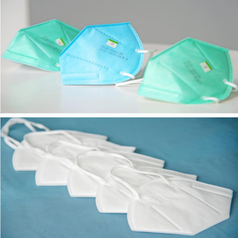 Disposable adult earloop FFP2 kn95 face masks respirator with earloops ...