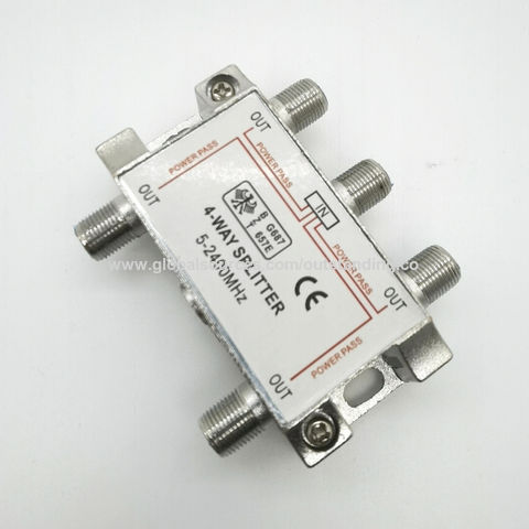 5-2400MHz 4-way CATV/SMATV splitter, coaxial cable F connector sat ...