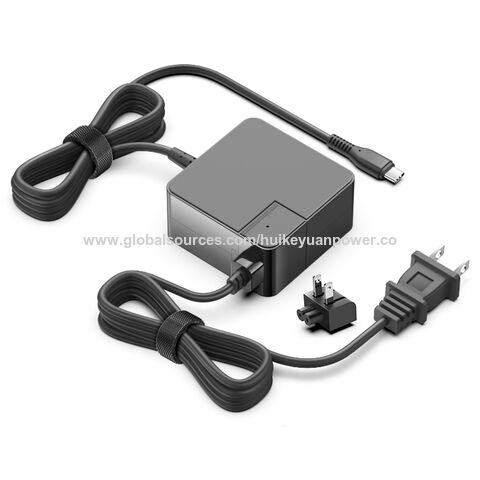 HKY 65 Watt USB Type-C Power Adapter, interchageable plugs 65W USB C PD ...