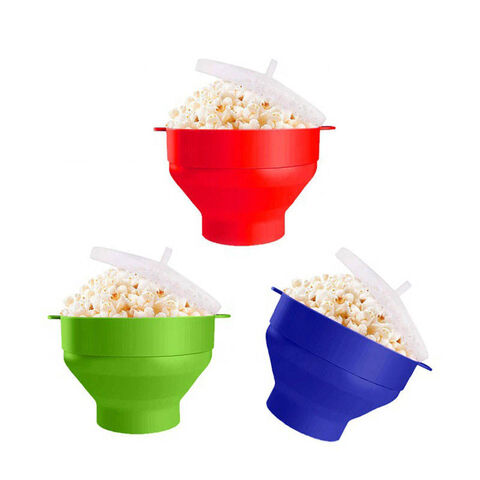 Buy Wholesale China Silicon Popcorn Bowl Microwaveable Foldable High ...