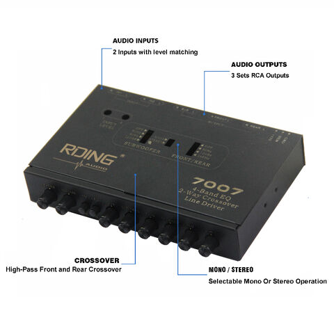 4-band Equalizer built in 2-way crossover 7007 line driver 4-band EQ ...
