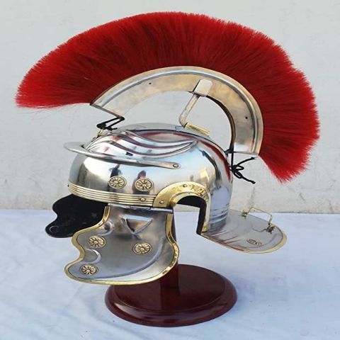 Buy Wholesale India Roman Centurion Medieval Helmet Red Plume Helmet ...