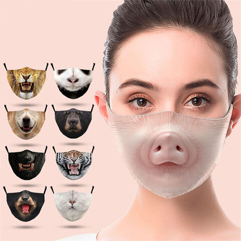 Buy Wholesale China Funny Animal Face Mask With Filter Washable Face ...