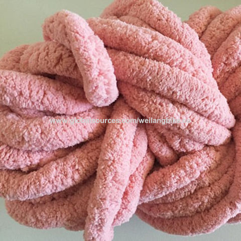 Buy Wholesale China 100% Polyester Chenille Yarn 2cm Chunky Knit Anti ...