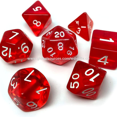 Buy Wholesale China Translucent Polyhedral Dice Set - 7 Piece Dice Set ...