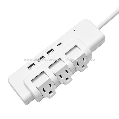 USA Standard 3 AC rotatable outlets power socket extension power strip ...