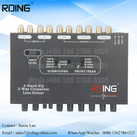 4-band Equalizer built in 2-way crossover 7007 line driver 4-band EQ ...
