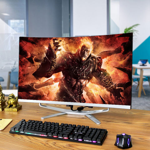 23.8" inch Intel Curved Screen all in one pc Desktop Computer Curved ...