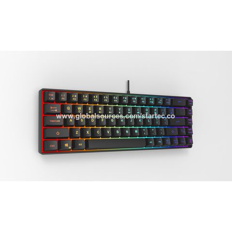 60% size mini Membrane gaming Keyboard, wired/wireless for option, RGB ...