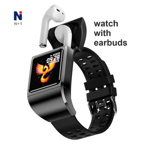 Smart Watch with Tws earbuds Headset Wireless Earphones Sport Band ...