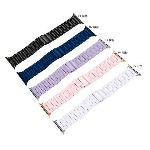 Candy Color Metal Band for Apple Watch Series 7 6 5 4 3 2 Stainless ...