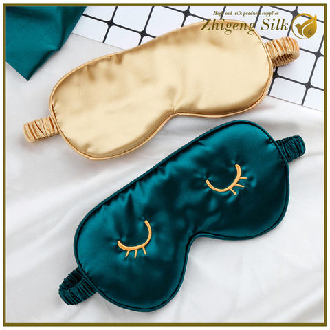 Buy Wholesale China Custom Plain Embroidered Fashionable Silk Eye Mask ...