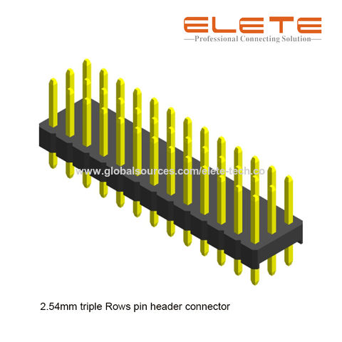 2.54mm Triple Rows Straight Type pin header, 2.54 header connector ...