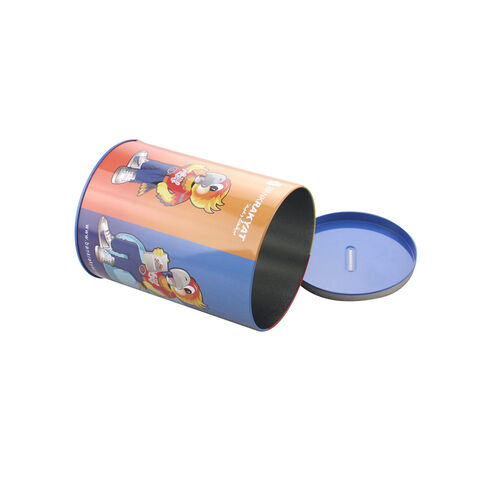 Buy Wholesale China Round Tin Piggy Bank With A Coin Hole & Tin Can ...