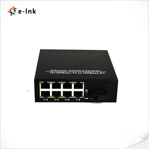 8 Ports 10/100/1000M Gigabit Ethernet Switch with SC Fiber Port, 8 Ports Ethernet Switch Fast ...