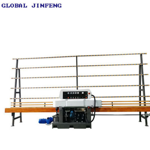 Good quality glass straight line edge grinding and polishing with 4 ...