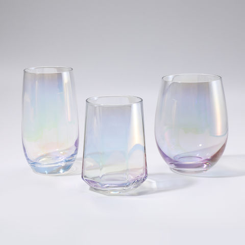 Buy Wholesale China 400ml Glass Drinking Cup Transparent Gradient Color ...
