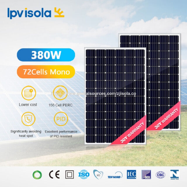 Buy Wholesale China Isola 380w Monocrystalline Solar Panels 350w/360w/370w/380w/390w/400w ...