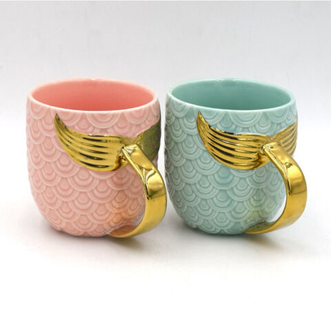 Buy Wholesale China Creative Ceramic Drinkware Mermaid Coffee Mugs ...