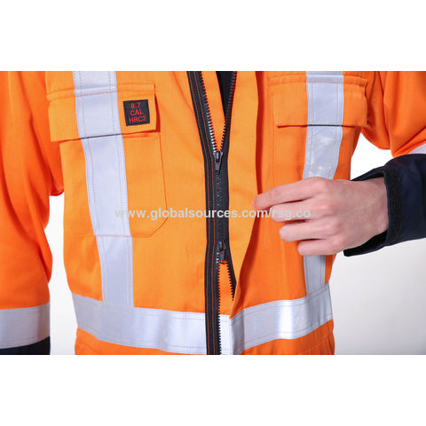 Buy Wholesale China Orange Match Blue 65%polyester 35%cotton Protective ...