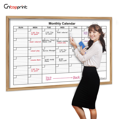 Custom Dry Erase Calendar Monthly Weekly Daily To-do Fridge Magnet ...