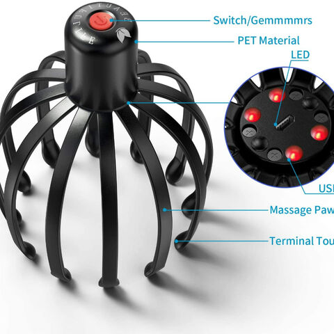 Buy Wholesale China Electric 12 Claws No Tingling Plastic Scalp Head ...