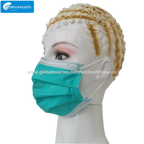 Buy Wholesale China Maks Antibacterial Flat 3-layers Disposable Nowoven ...