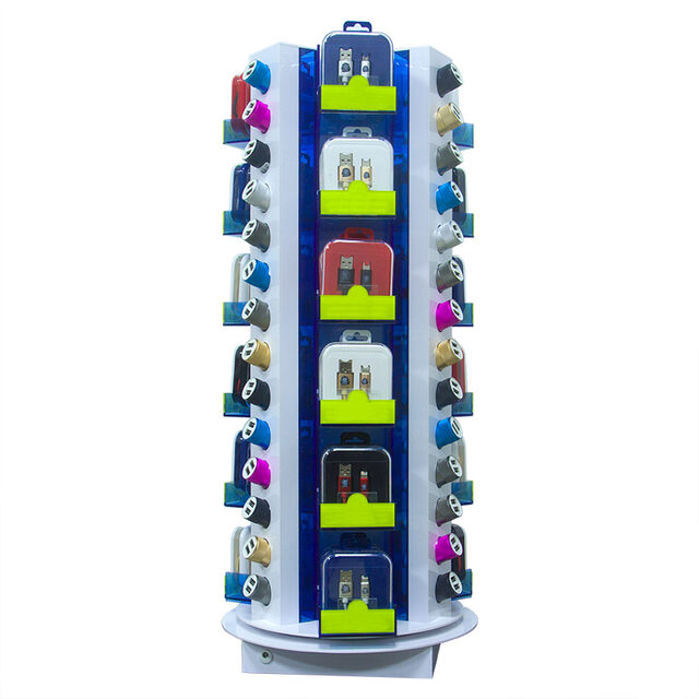 Customize mobile phone USB cable stand acrylic counter display rack ...