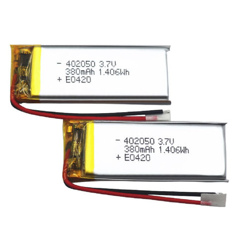 Buy Wholesale China Ultra Thin Rechargeable Small 3.7v 402050 380mah Lithium Polymer Battery ...
