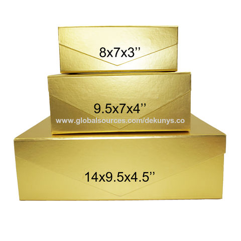 Buy Wholesale China Wholesale Gold Magnetic Gift Box With Lid Foldable ...