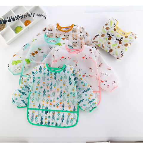 Buy Wholesale China Long Sleeved Baby Toddler Smock Bibs Waterproof ...
