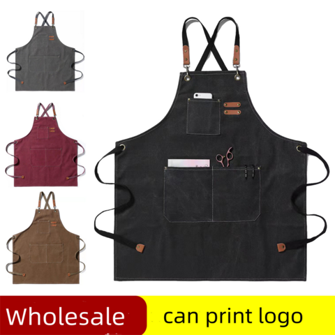 Buy Wholesale China Aprons, Thickened Canvas Denim Apron, Wholesale ...