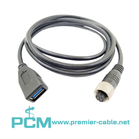Buy Wholesale China Usb 3.0 To M12 10 Pin Female Connector Cable & M12 ...