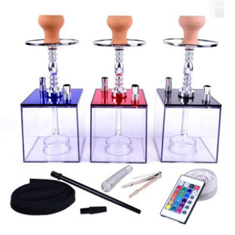 Portable Cups Two Hose Small Shisha Hookah Set Tube Bowl Charcoal ...