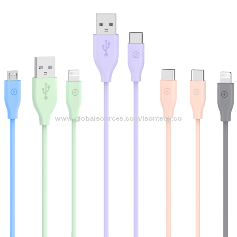 Buy Wholesale China Usb Cables Colour Line Charging Cable 7x Fashion ...