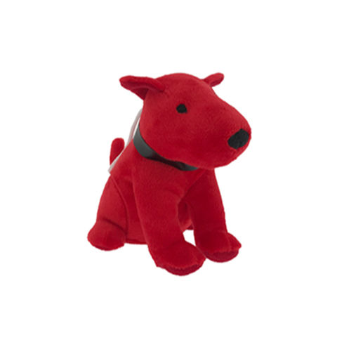 Keychains plush toys dog red stuffed decoration cute custom logo doll ...